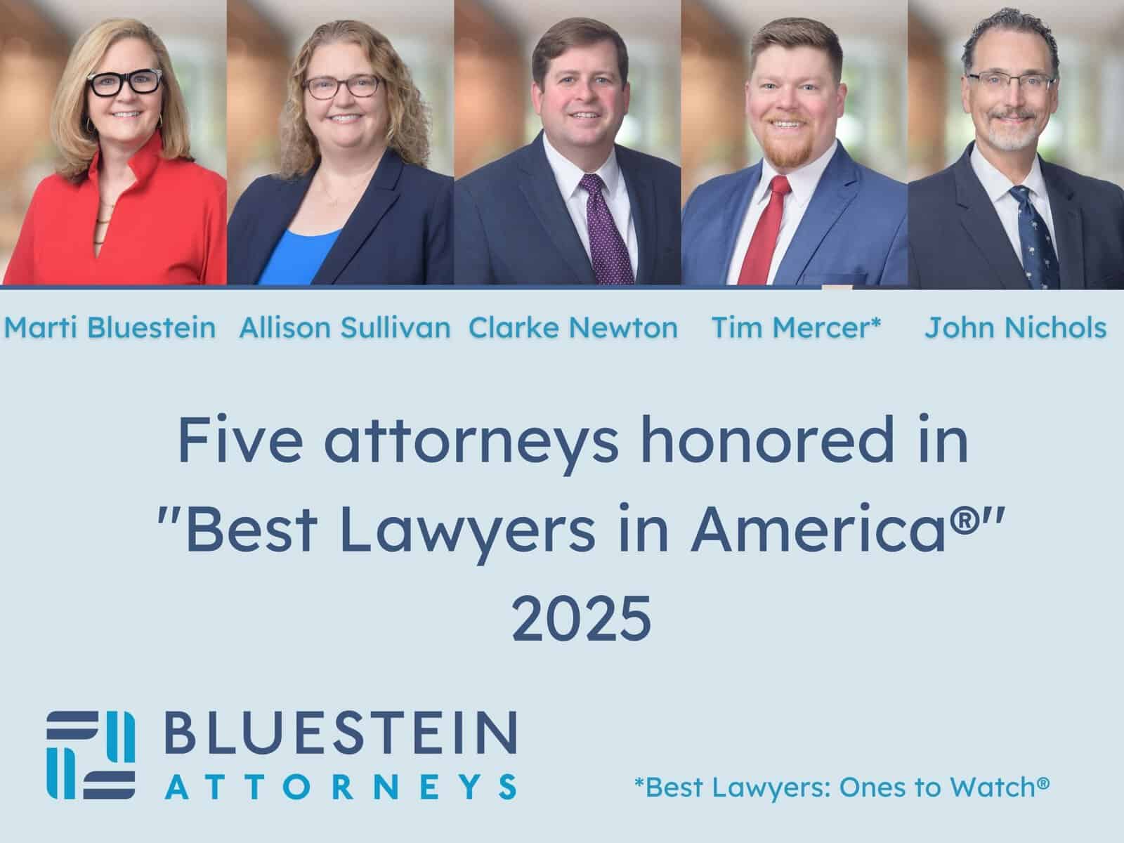 Best Lawyers in America honors five Bluestein Attorneys in 2025 edition ...